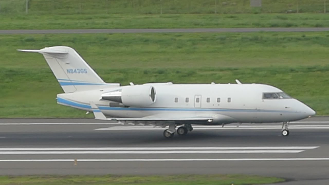 Worldwide Jet Bombardier CL601 Challenger [N843GS] Takeoff from PDX ...