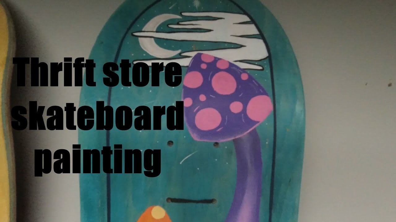 Timelapse Painting with posca pens, mushroom skateboard deck - YouTube