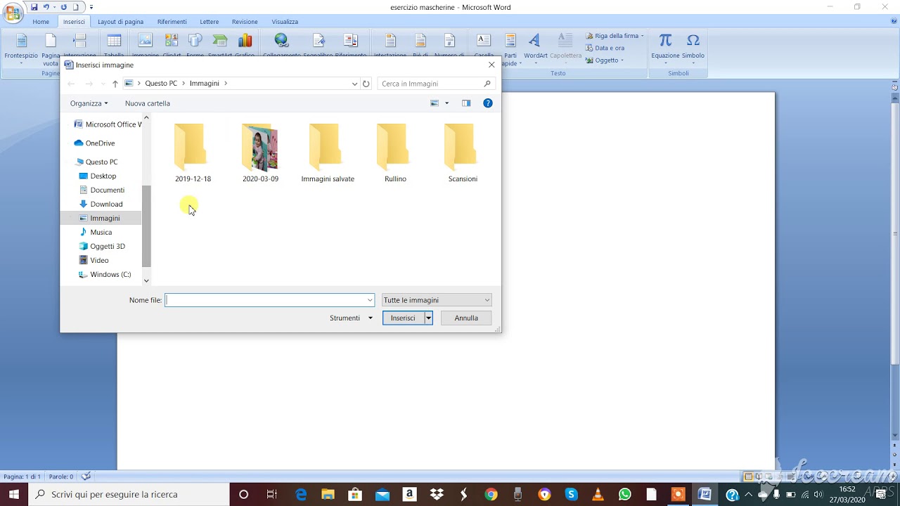 iserire immagine nel file - YouTube