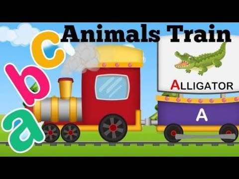 ABC | animals train A TO Z | animals train with music | pakkidstv - YouTube