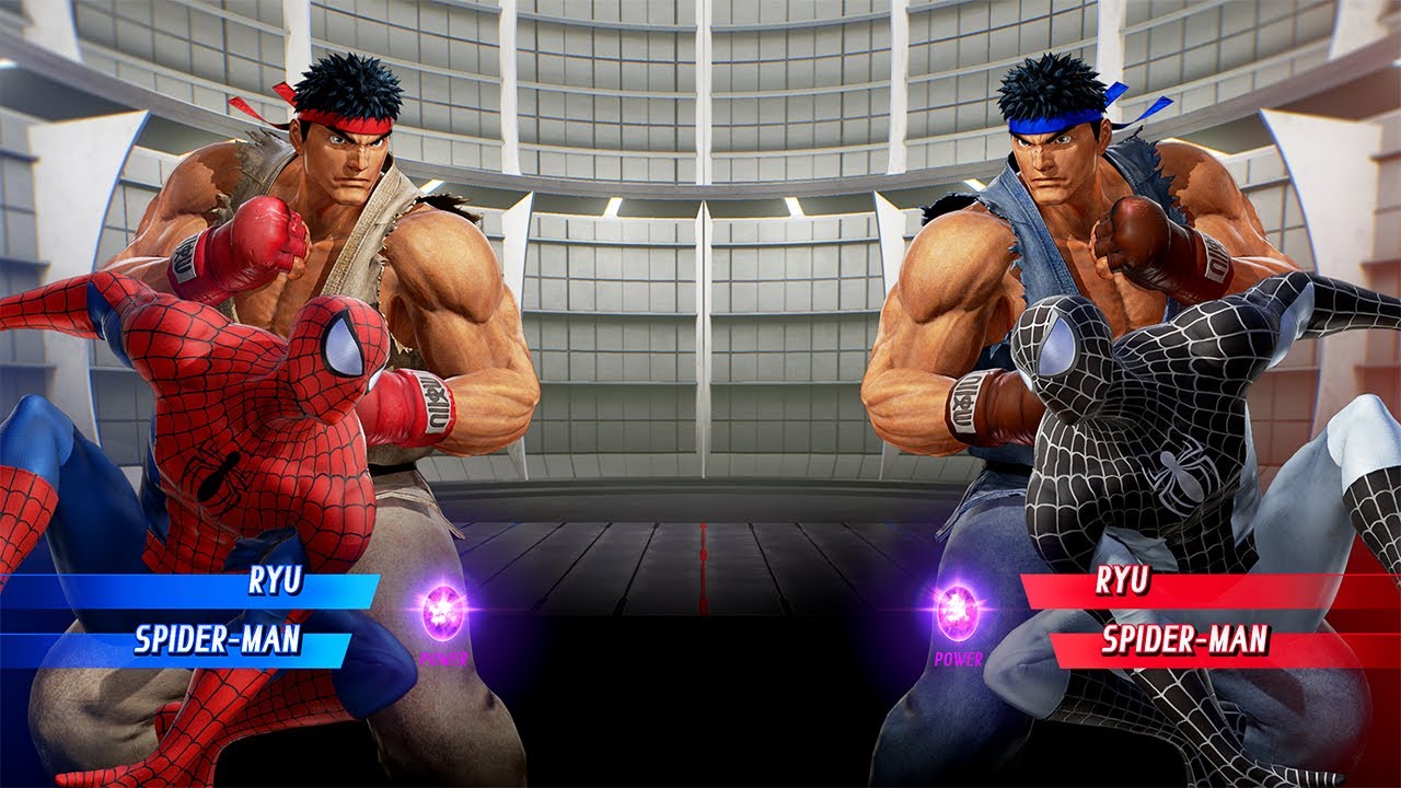 Spiderman & Ryu vs Black Spider-man & Ryu (Very Hard) - Marvel vs ...