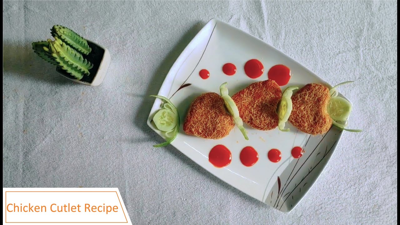 How to make Heart shape Chicken Cutlet - YouTube