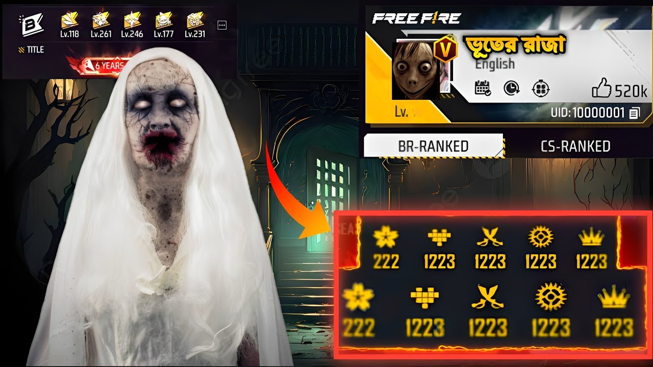 Top 5 Ghost ID In Free Fire BD Server😱 And Top 3 Gun Skin - YouTube