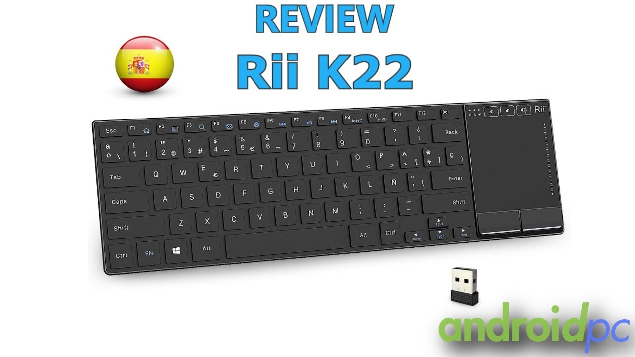 REVIEW: Rii K22 teclado compacto con trackpad - YouTube