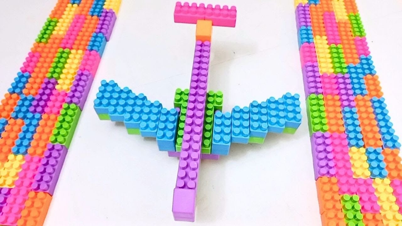 Satisfying DIY Lego Big Aeroplane - ASMR Building Blocks - Aeli ...