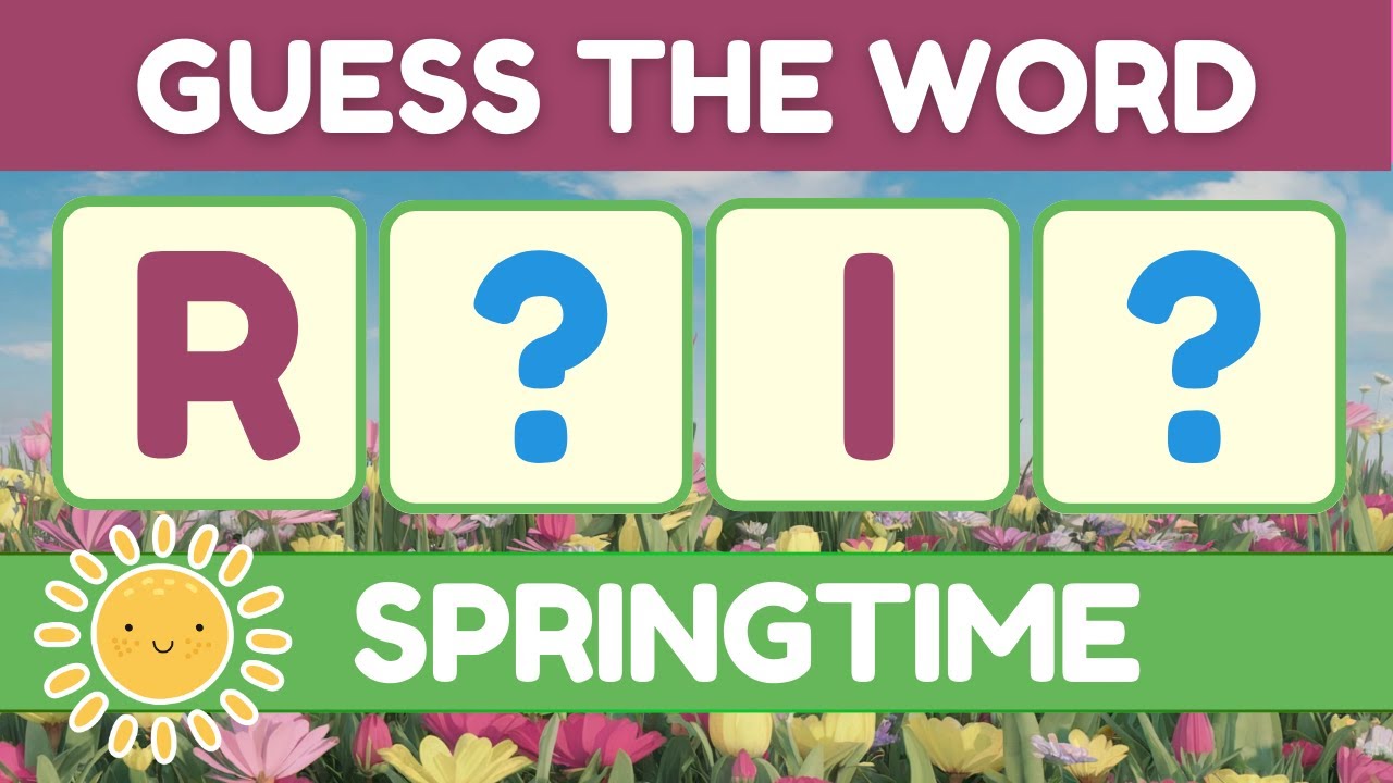 ESL Spring Vocabulary Game ☀️ Guess 10 Springtime English Words (4 ...