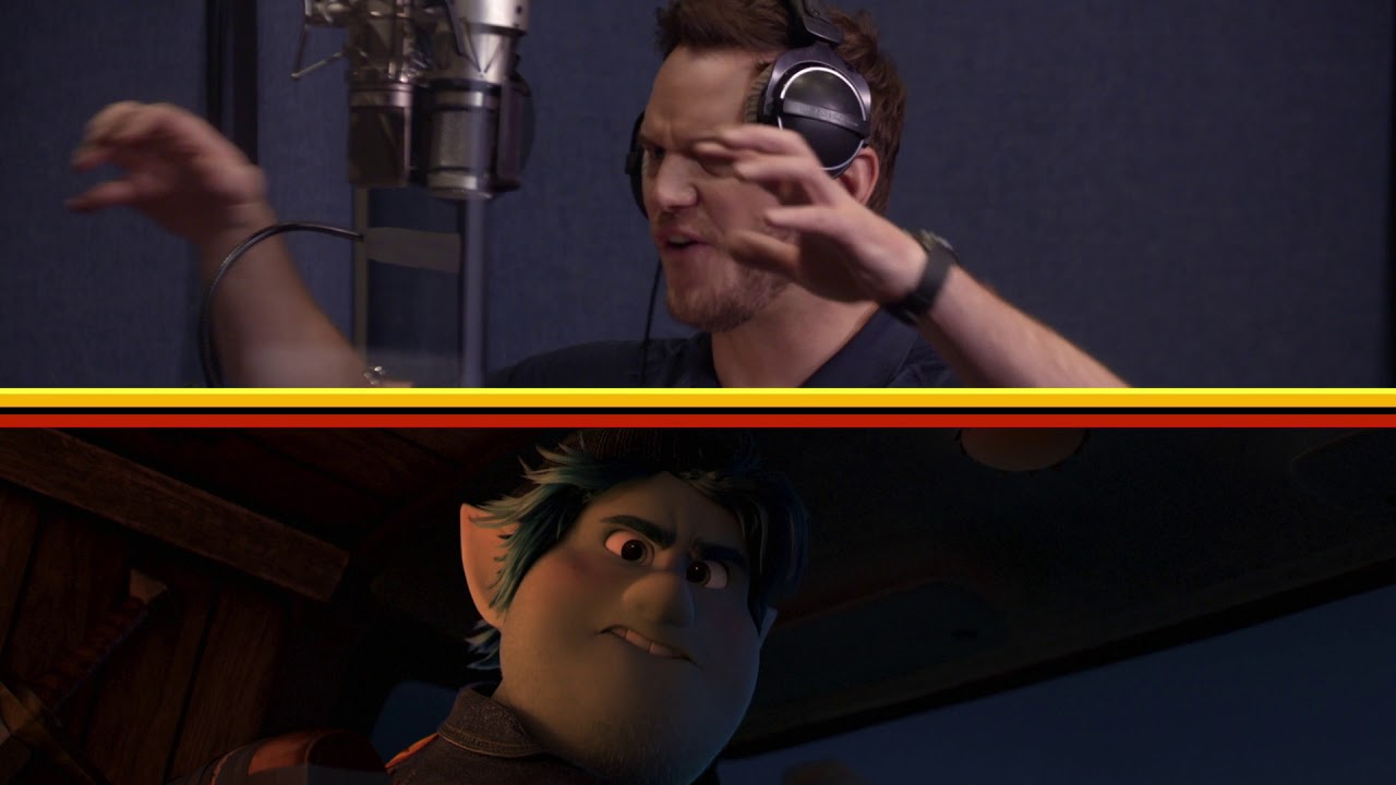 Onward Behind the scenes VA - Chris Pratt and Tom Holland in the Booth ...