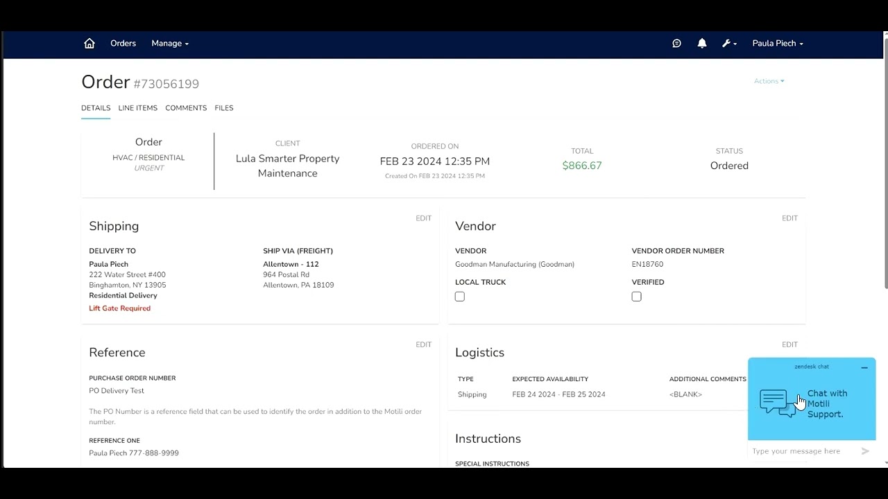 Order Complete Screen on the Motili Platform - YouTube