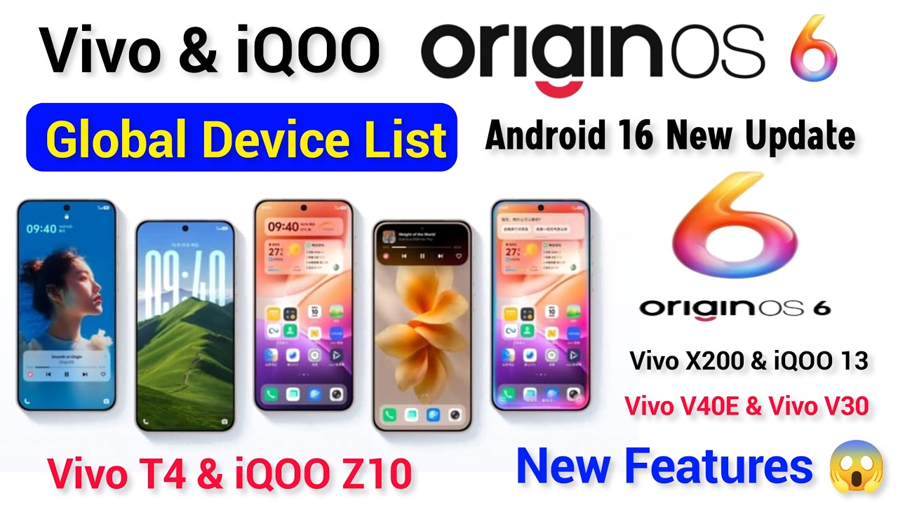 Vivo & iQOO Origin OS 6 India Eligible Device List | Android 16 Beta ...