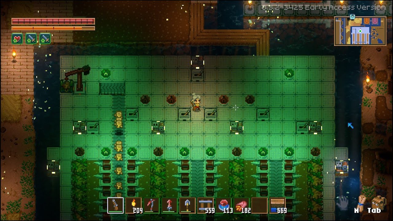 Core Keeper Auto Wood Farm with Drill Control and Light Indicator - YouTube