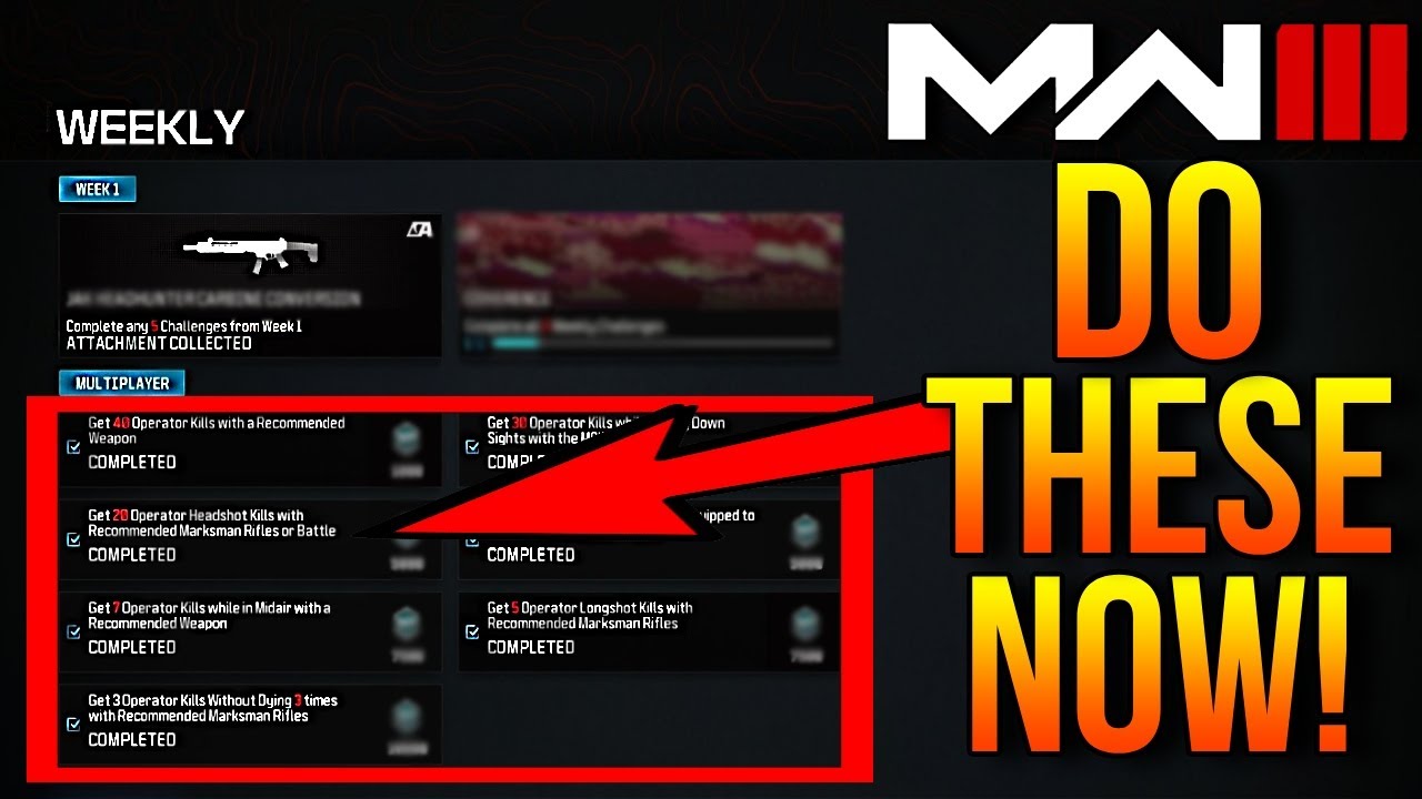 *FAST* How To Complete ALL Season 1 Week 1 Multiplayer Challenges in ...