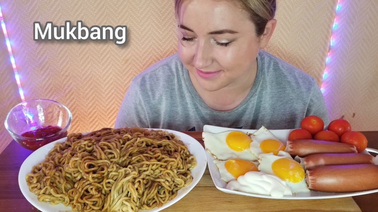 САРДЕЛИ ЧАЧЖАНМЁН ЯЙЦЫ МУКБАНГ АСМР | 짜장면 MUKANG BEAN NOODLES ...