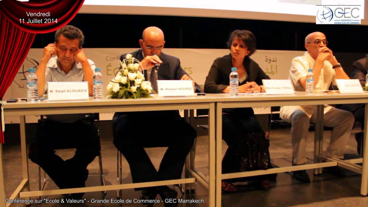 GEC Marrakech - Conférences-Débats sur "École & Société ", Acte 1 ...