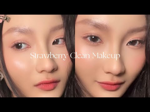 Strawberry Clean Makeup #grwm - YouTube