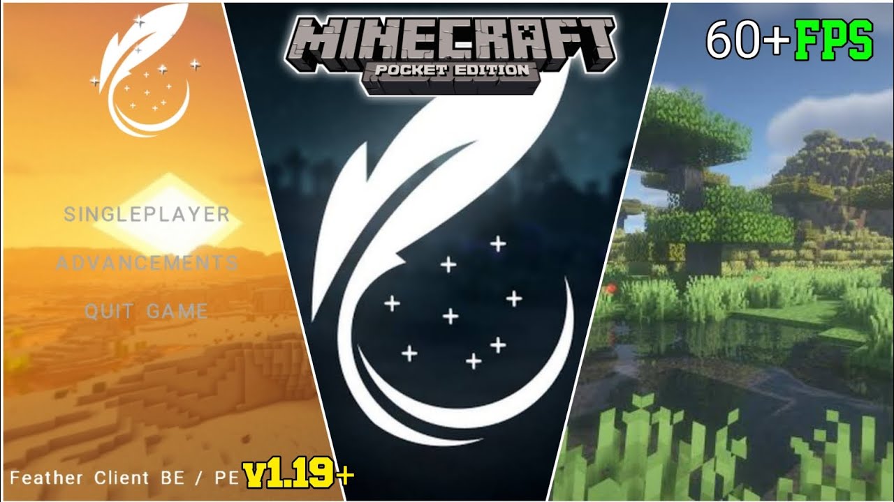 🔥 Finally Feather Client For Minecraft Pe || Feather Client For MCPE 1. ...