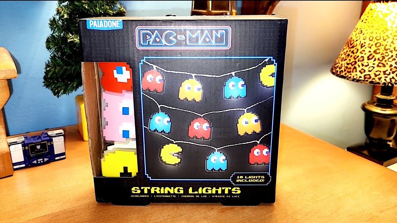 Pac-Man and Ghosts Christmas String Lights 80s Retro Classic Arcade ...
