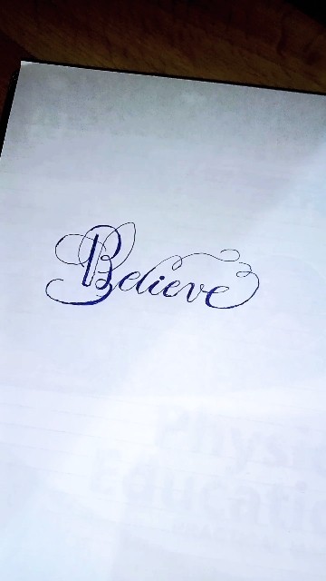 "Believe - Beautiful Calligraphy in Index Style ️ #Shorts" #caligraphy ...