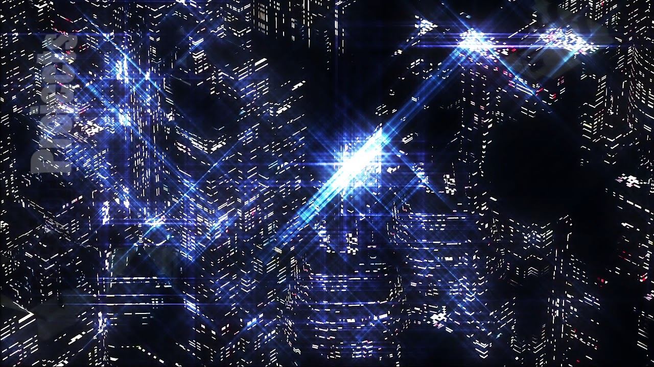 Abstract Night scene of blue night city. Loopable - YouTube