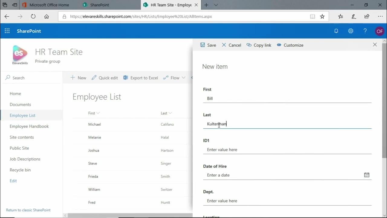 29: SharePoint | Add an Item to a List - YouTube