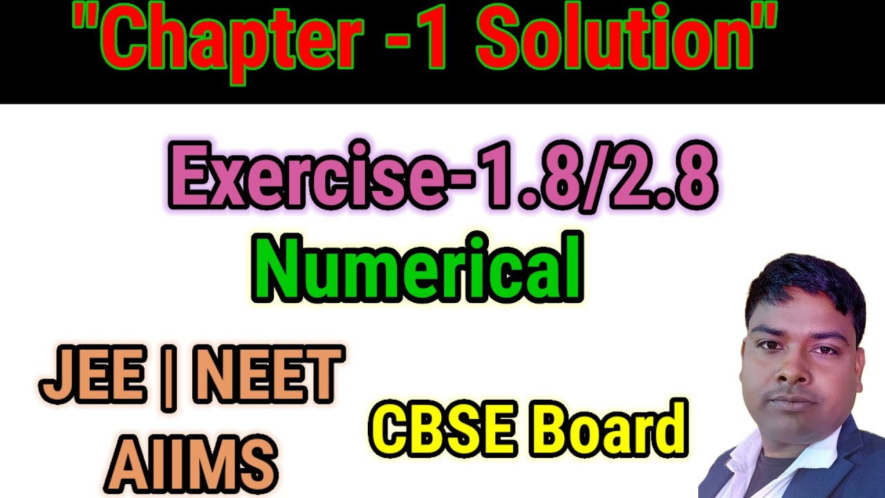 Chemistry class 12 Chapter 1 exercise 1.8 | ncert solution - YouTube