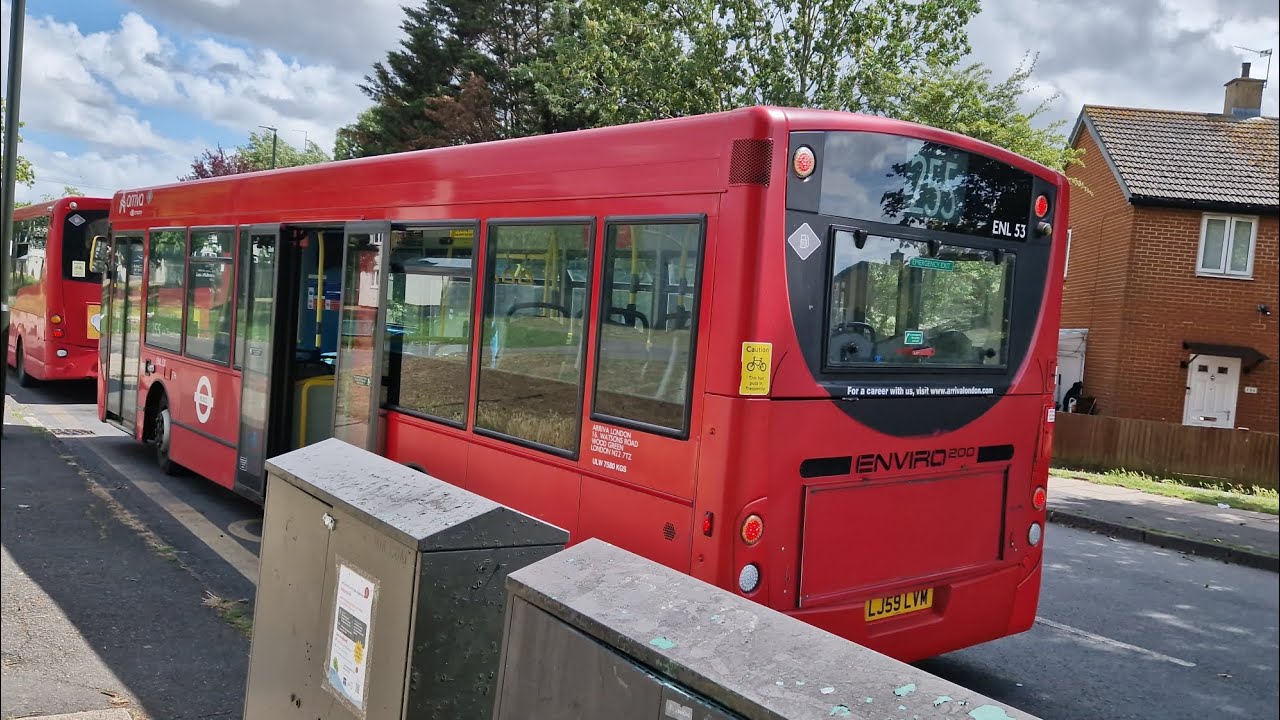 *Kickdown + Nice Engine* Arriva London ENL53 LJ59LVM Bus Route 255 ...