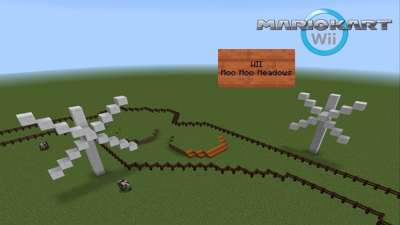Mario Kart Minecraft - Wii Moo Moo Meadows - YouTube