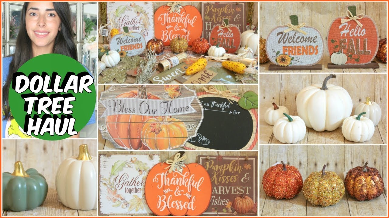DOLLAR TREE HAUL FALL DECOR 2018 - YouTube