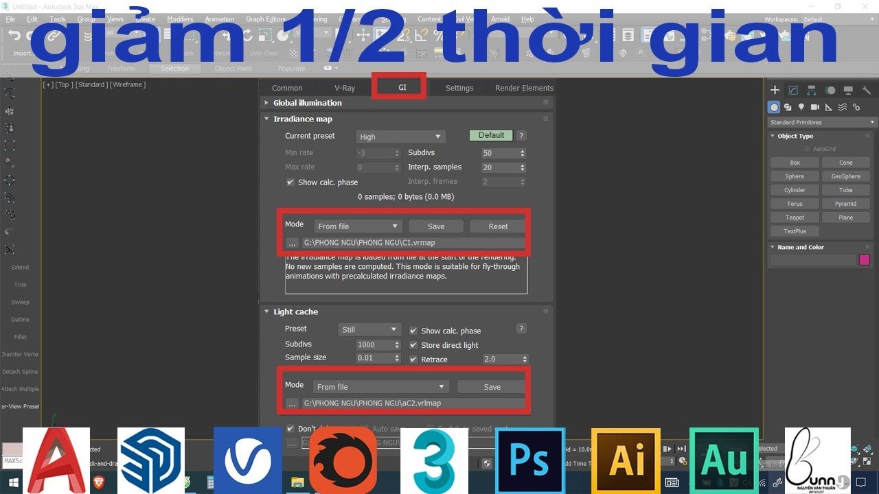 Phương pháp giảm thời gian render vray 3d max | Lưu tính toán ...