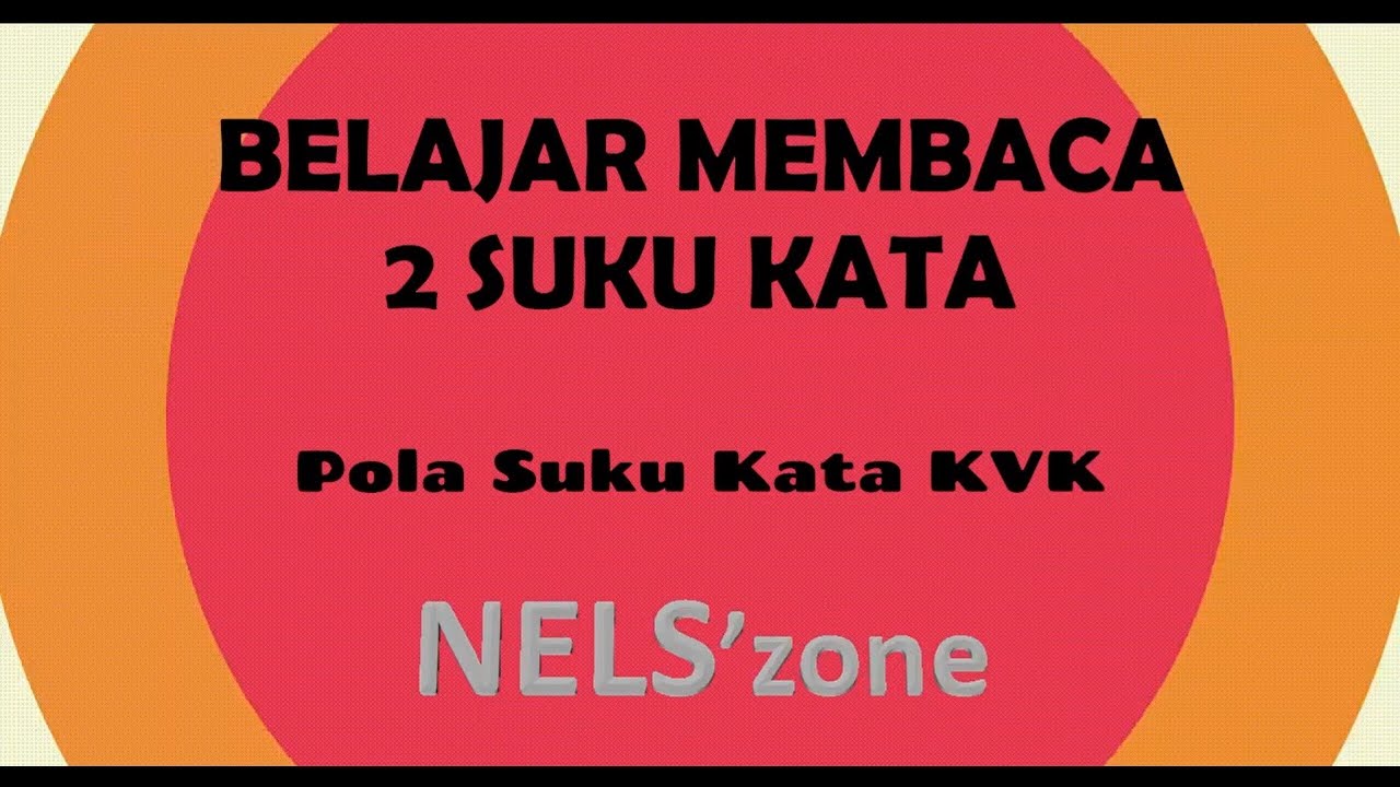 Belajar membaca 2 (dua) suku kata dengan Pola KVK, dengan konsonan terakhir menggunakan "ng ...