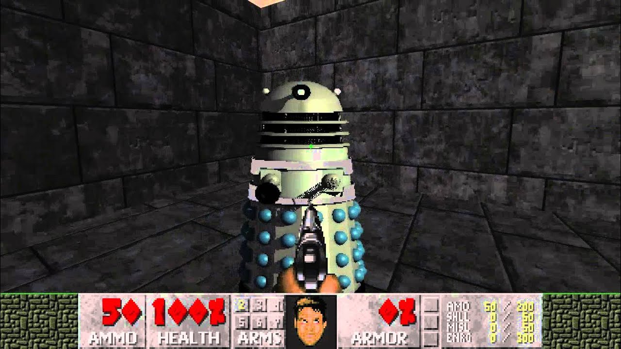 Test: Dalek model into Doom sprite - YouTube