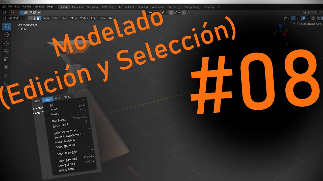 #08 Modos de selección (Edit Mode) Blender 2.83 - YouTube