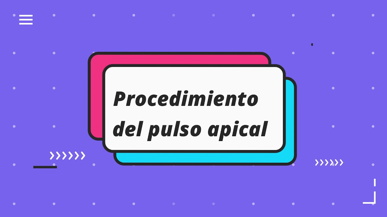 procedimiento de la toma de pulso radial, apical y respiración - YouTube