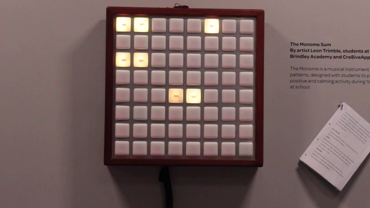 Giant Monome in BOM gallery running Polygome - YouTube