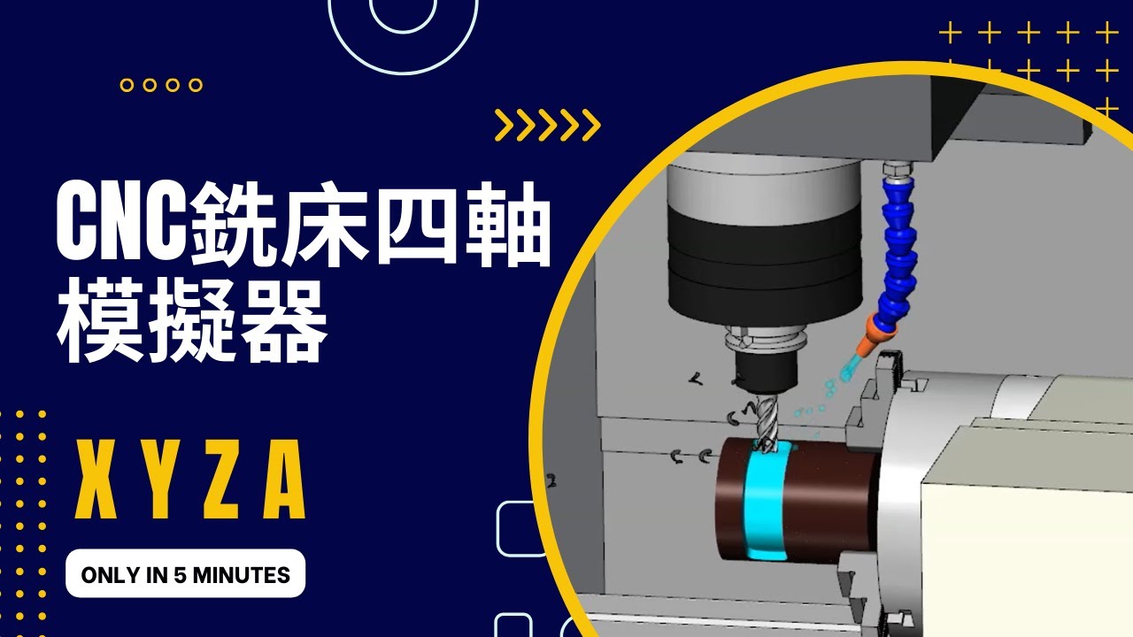 CNC銑床四軸模擬器 | Fanuc 0i-MD +4A | CNC模擬器 | 培訓教學 | 安全模擬 | 【仁安資訊】 - YouTube