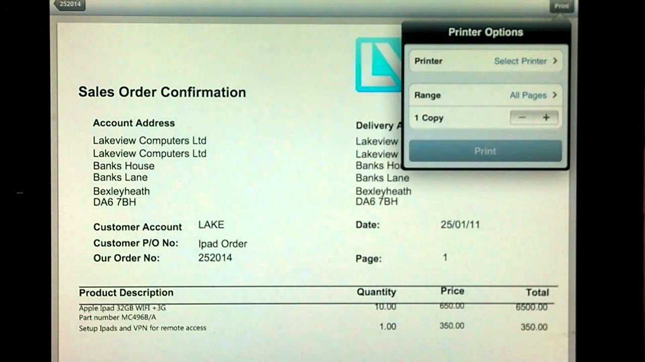 LV for Mobile demonstration | An ERP application for iPad - YouTube