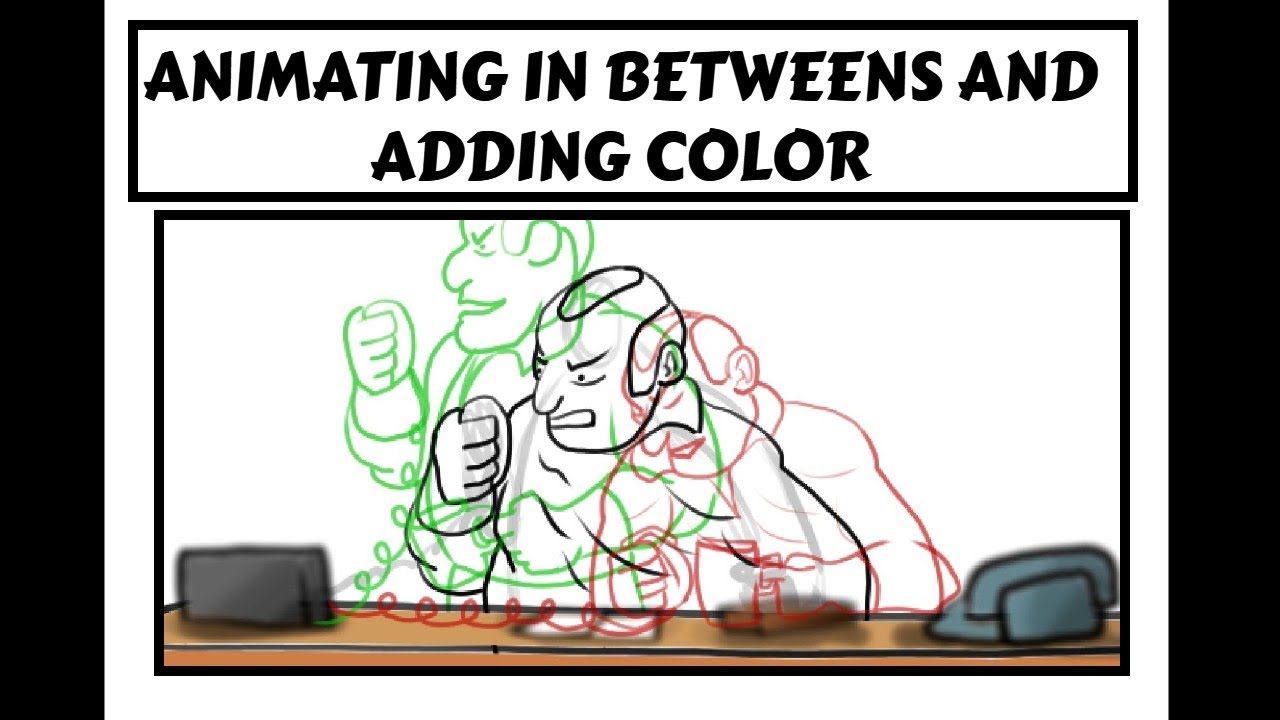 ANIMATING IN BETWEENS AND ADDING COLOR - YouTube