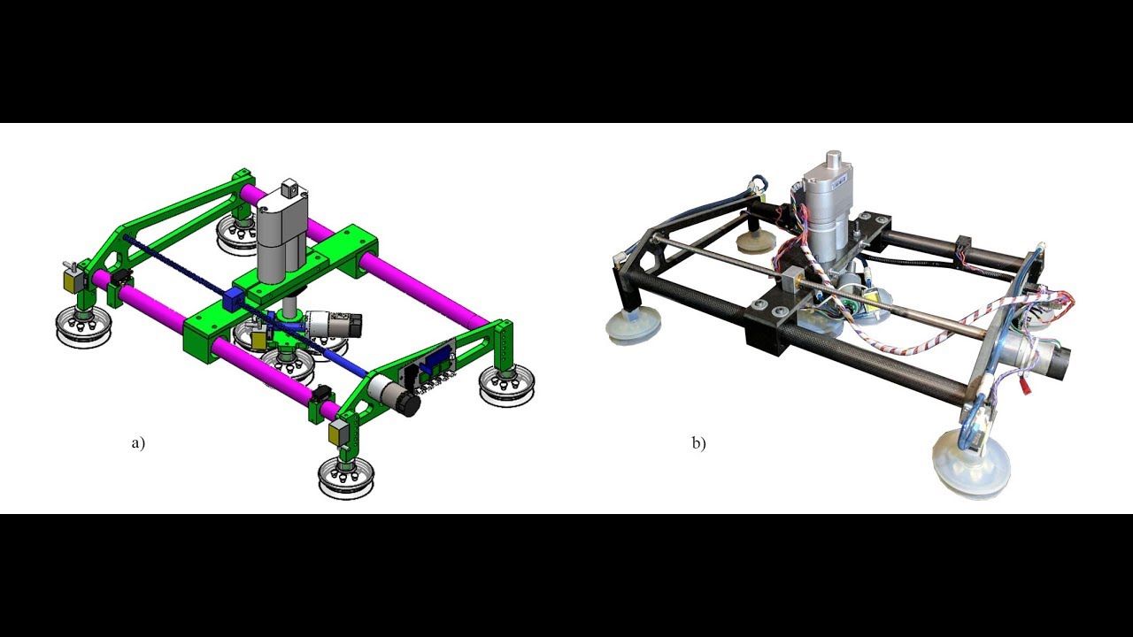 Klinbot: Glass climbing robot (trailer) - YouTube