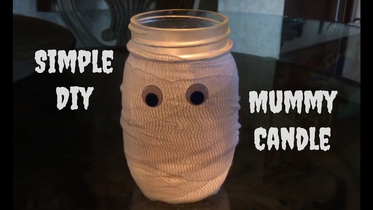 Simple DIY Mummy Candle - YouTube