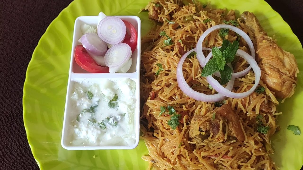 `Fry Chicken' Semiya Biryani || A simple & tasty biryani - YouTube
