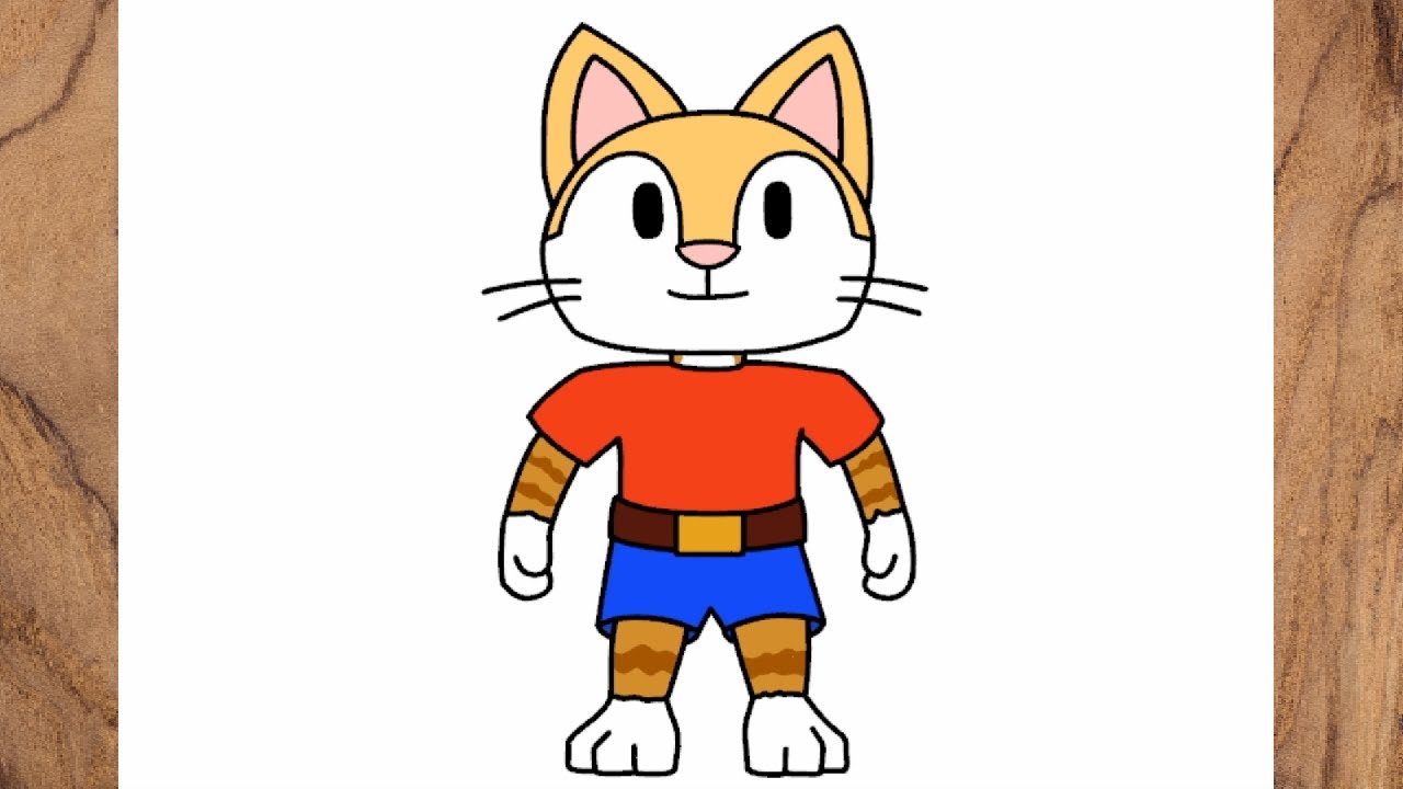 How to draw Meow from Stumble Guys step by step - YouTube