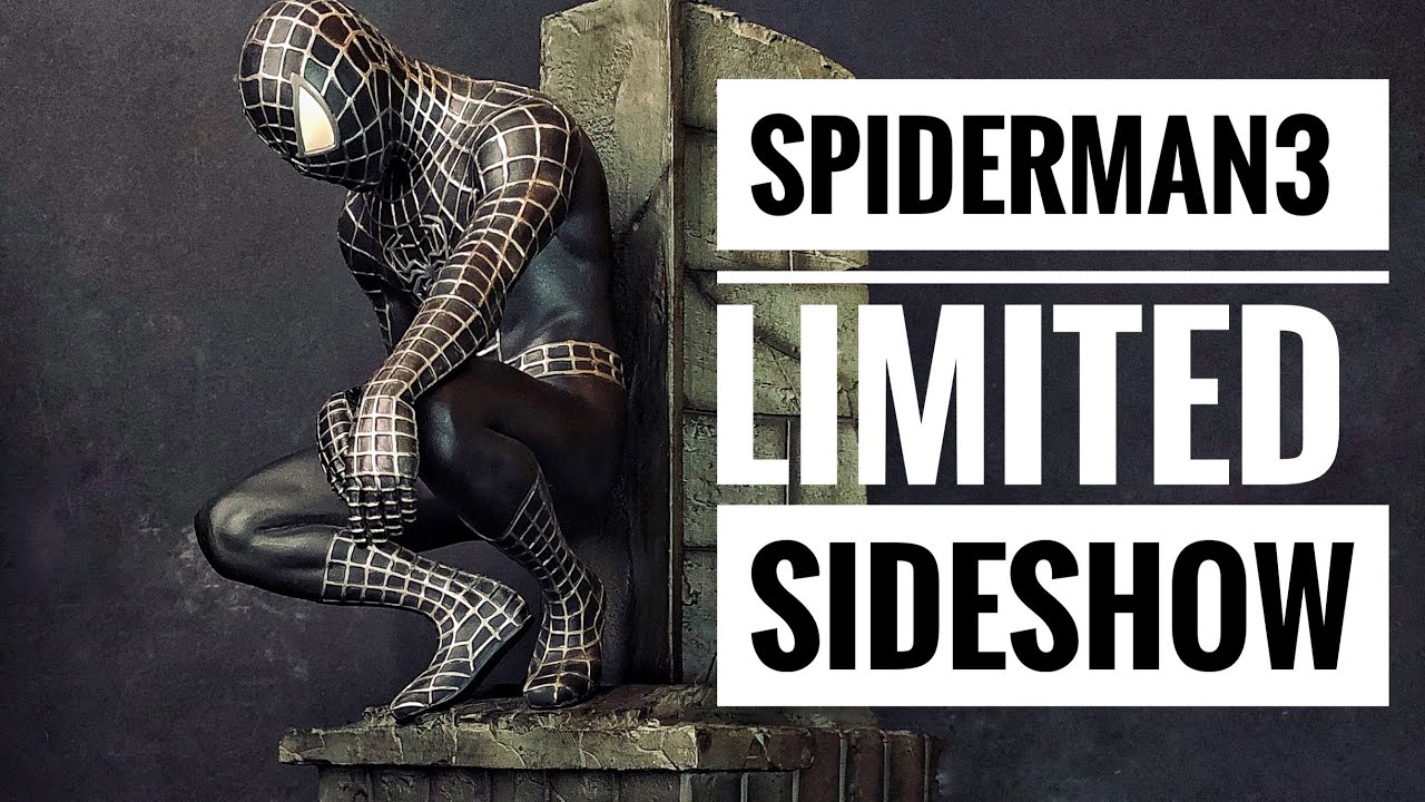 BLACK SUITED SPIDER-MAN 3 Statue Sideshow 2007 REVIEW - YouTube