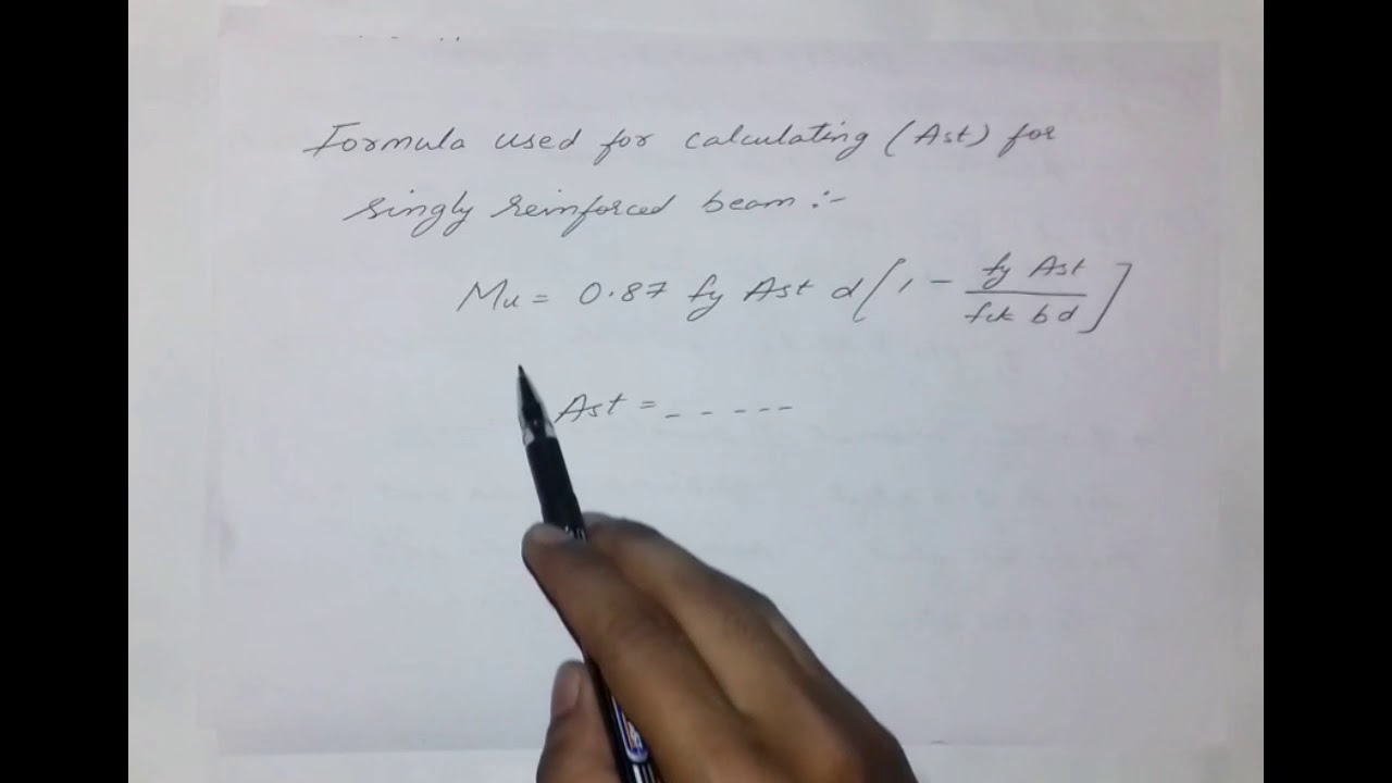 Singly reinforced beam solved problem based on how to find ast when ...