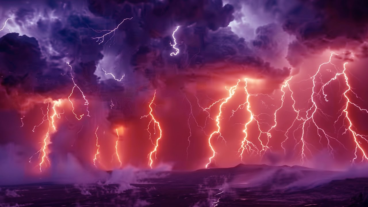 Terrible Stormy Night to Sleep Instantly | Powerful Rainstorm & Intense ...