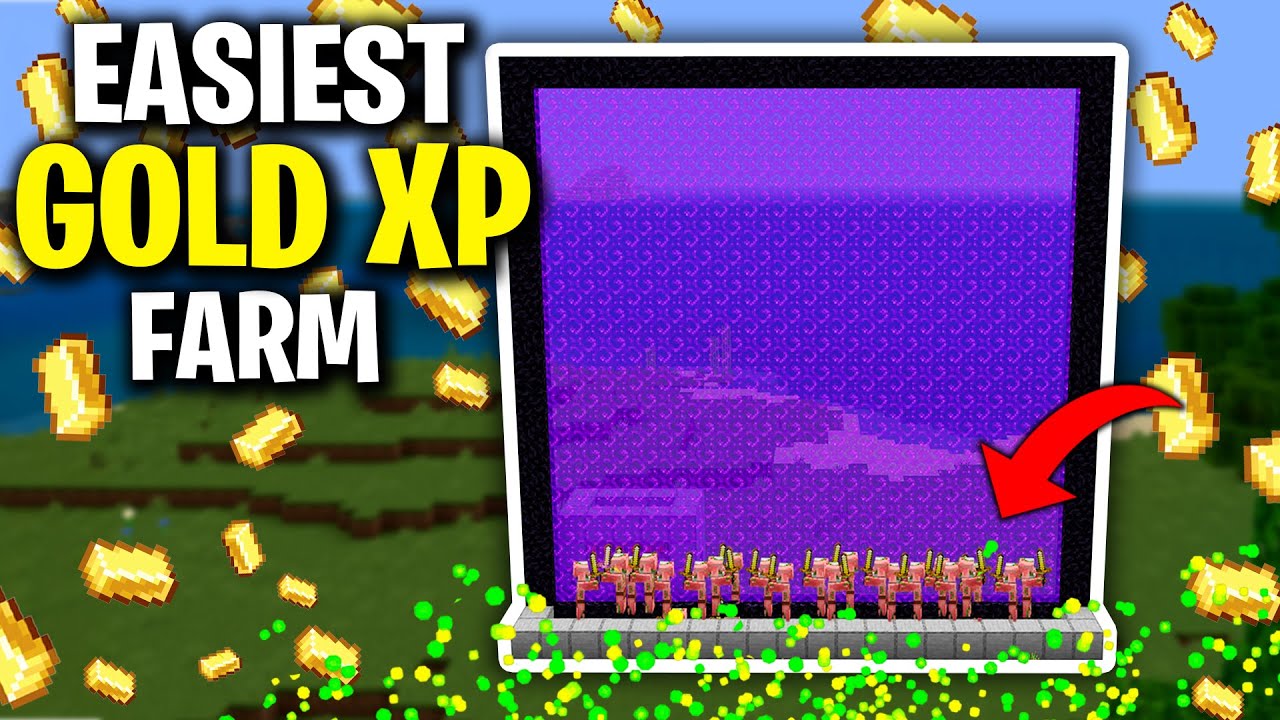 Easiest GOLD XP FARM for Minecraft Bedrock 1.21 - YouTube