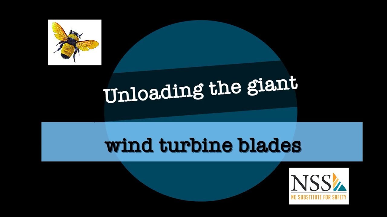 NSS unloading MASSIVE wind turbine blades | Commercial Drone Imagery ...
