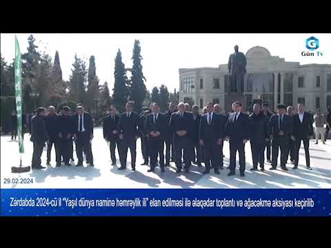 Zərdabda “Yaşıl dünya naminə həmrəylik ili” çərçivəsində toplantı və ağacəkmə aksiyası keçirilib