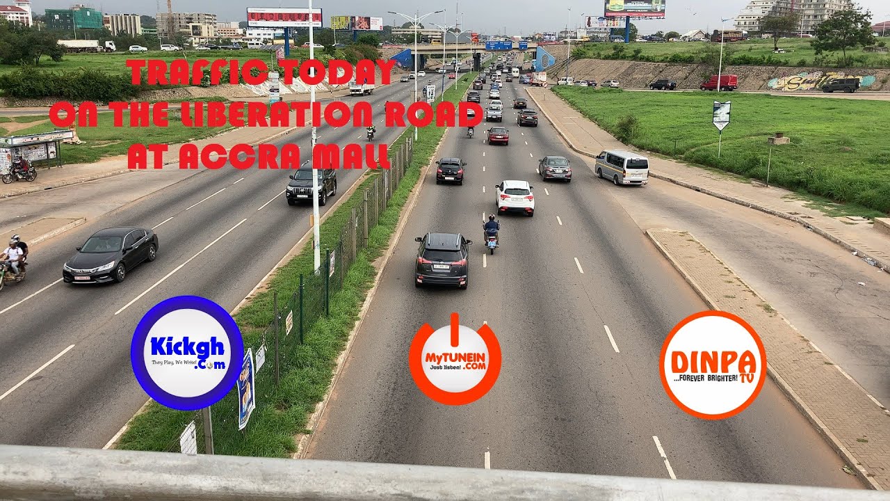 Traffic Today On The Liberation Road At Accra Mall - Dinpa TV - YouTube
