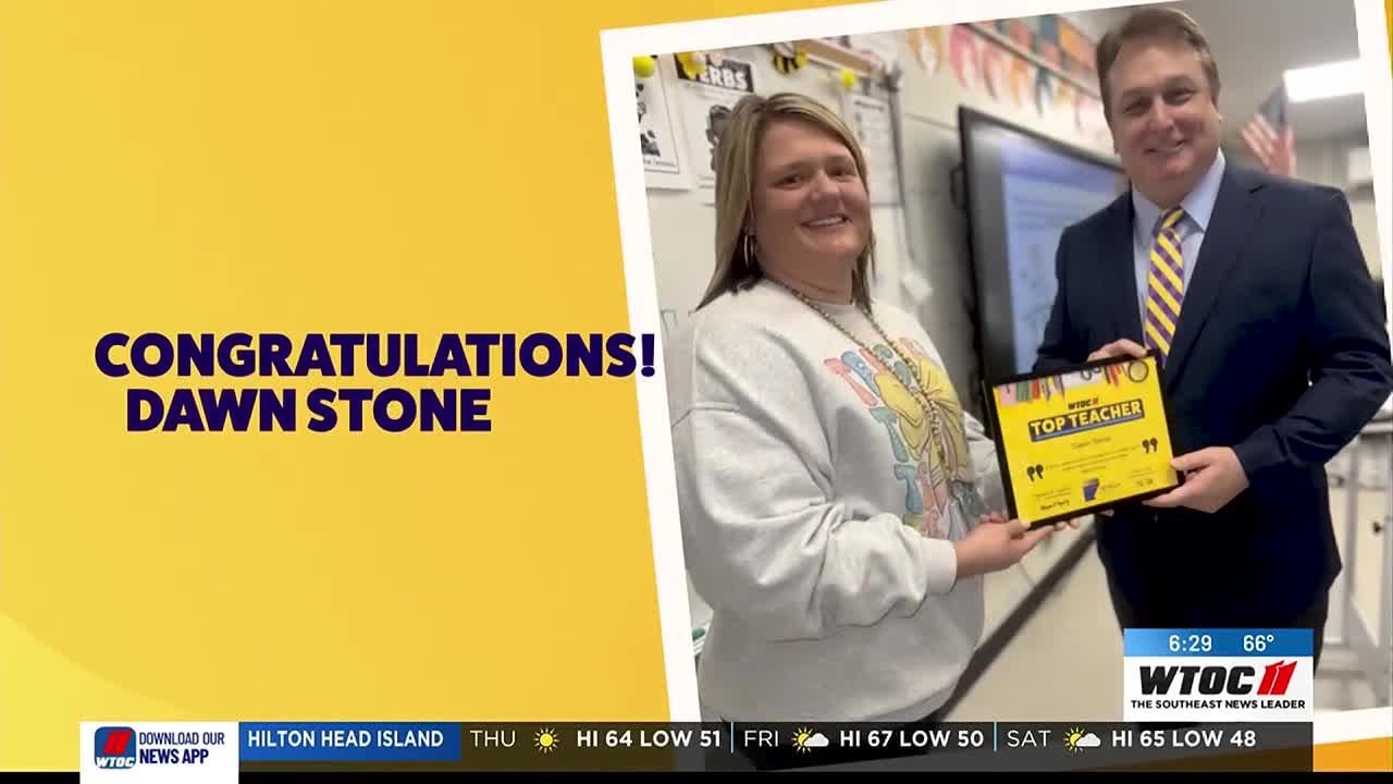 WTOC Top Teacher: Dawn Stone - YouTube