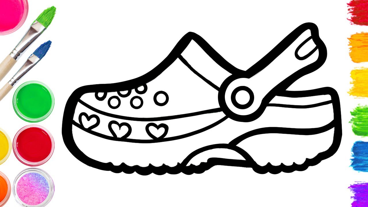 How to Draw Crocs Sandal | Step By Step - YouTube