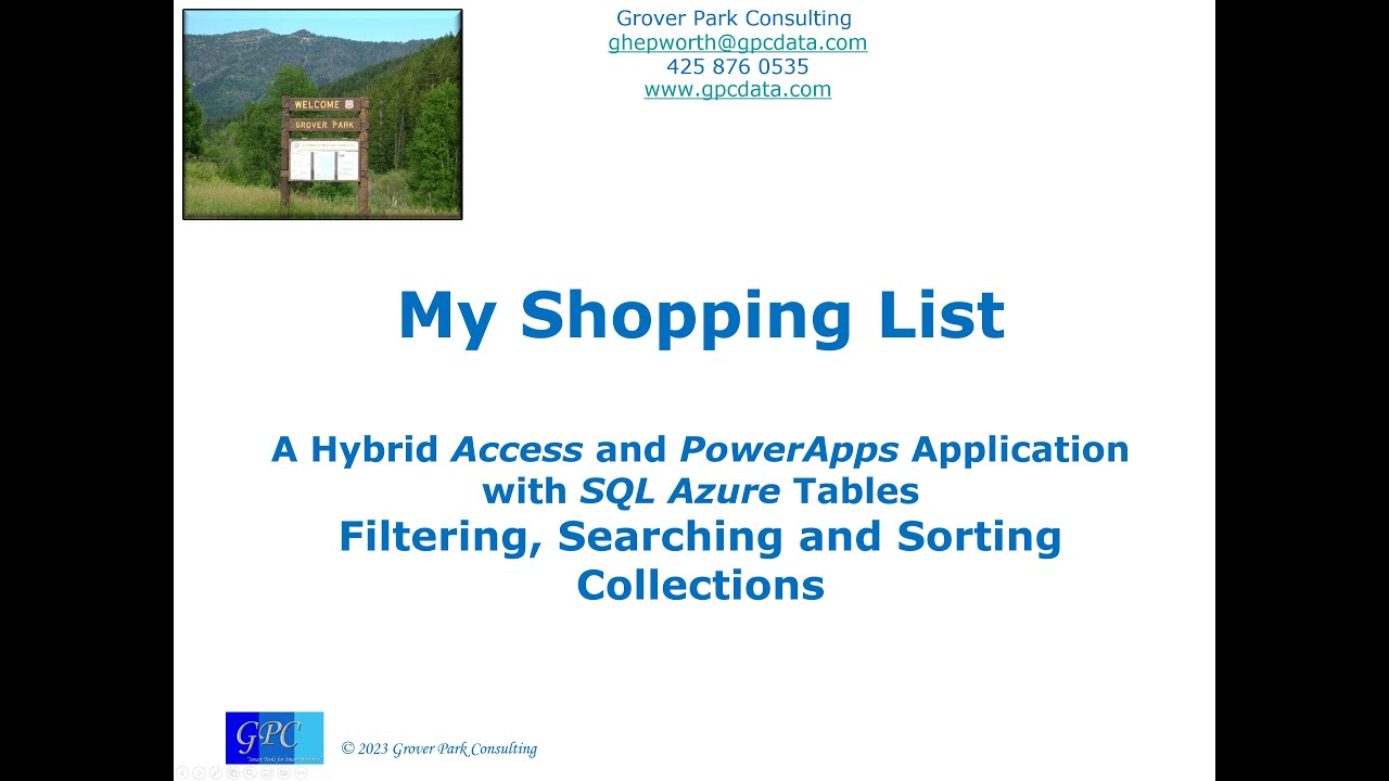My Hybrid Shopping List -- Filtering, Searching and Sorting PowerApps ...